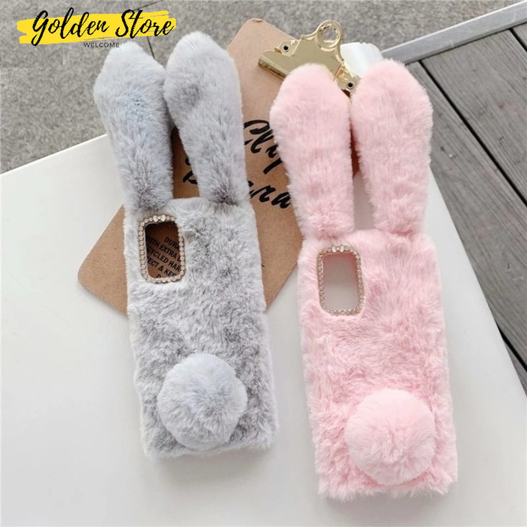 Furry Rabbit Fur Plush Case for Samsung Galaxy A51 A71 A11 A21 A31 A41 ...