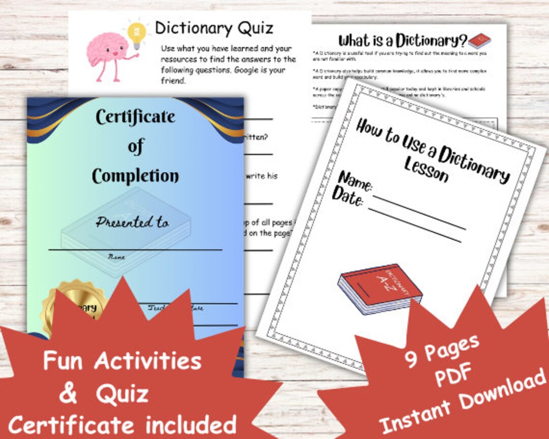 Middle School Worksheets, How to Use a Dictionary Lesson, 6th Grade ...