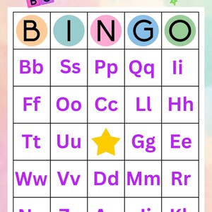 Alphabet Bingo, Bingo Template, Preschool Printable, Homeschool ...