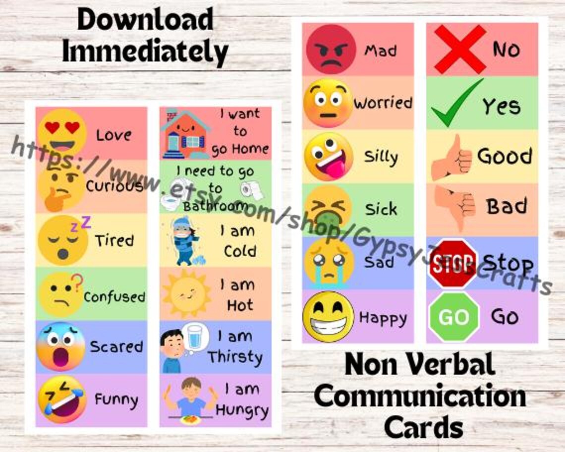 Communication Board, Non Verbal, Flash Card, Speech Therapy, Autism ...