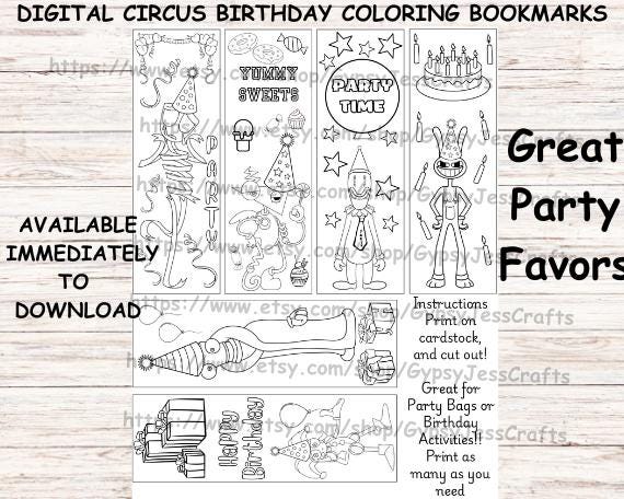 Circus Digital Coloring Sheet, Digital Circus Birthday Coloring ...