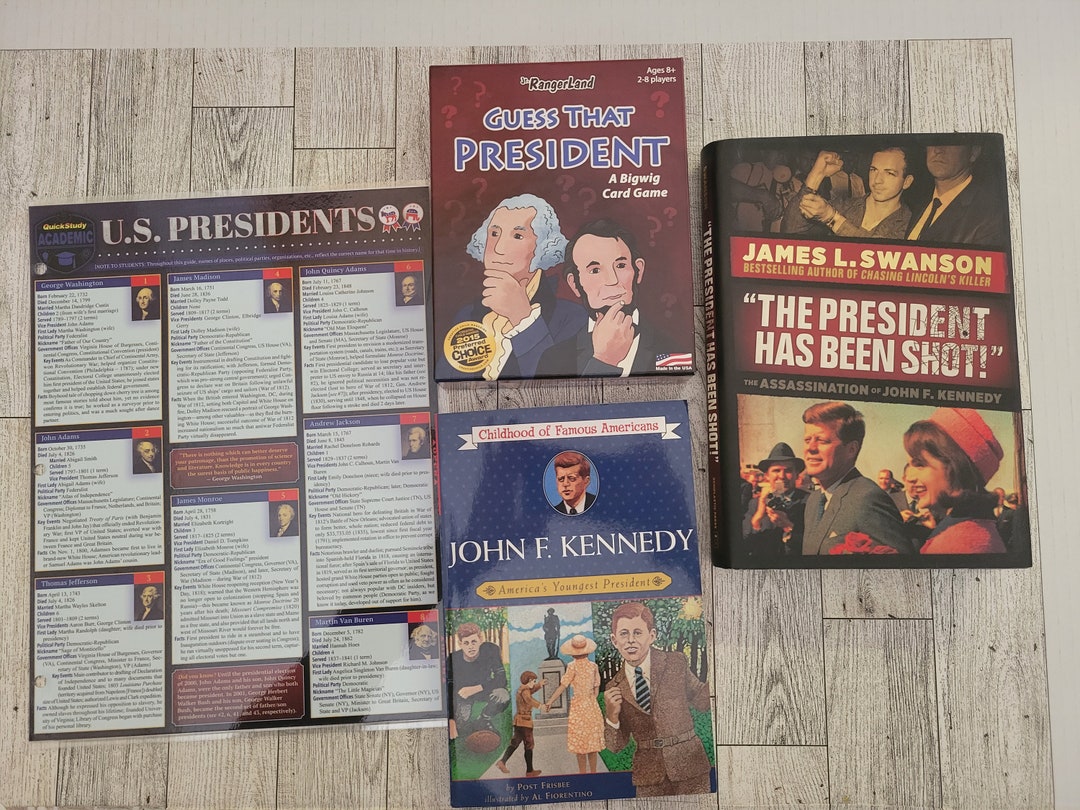Presidents Learning Set, JFK Books, Homeschool Curriculum Set ...