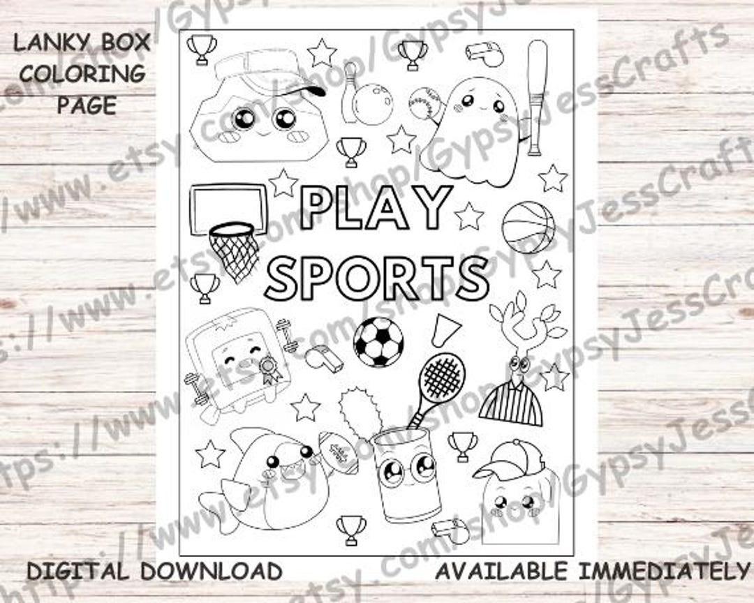 Lanky Box Digital Coloring Sheet, Lanky Box Coloring Book, Instant ...