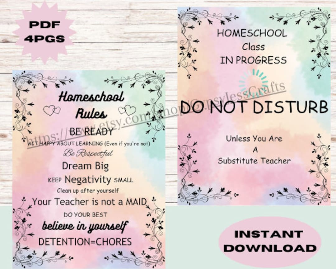 Homeschool Posters Printable, Homeschool Decor Printables,classroom ...