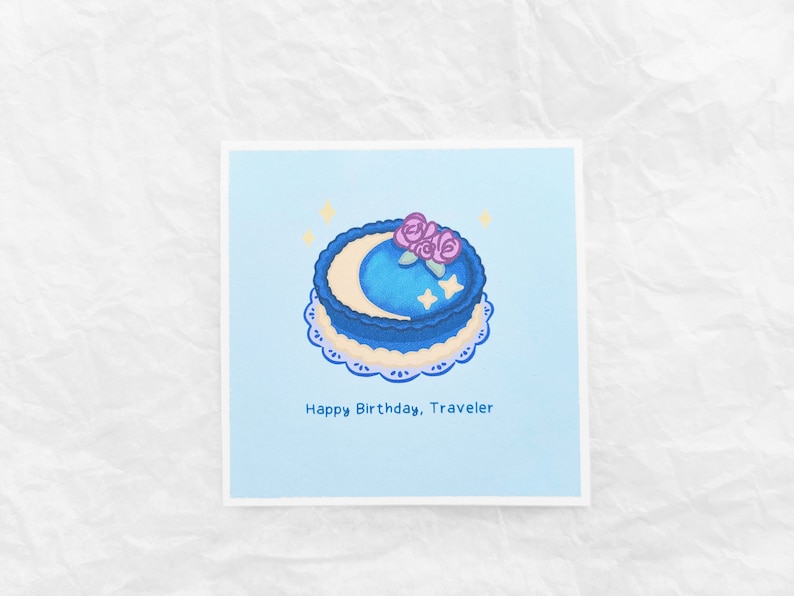 Genshin Impact Traveler Birthday Card, Happy Birthday Greeting Card - Etsy