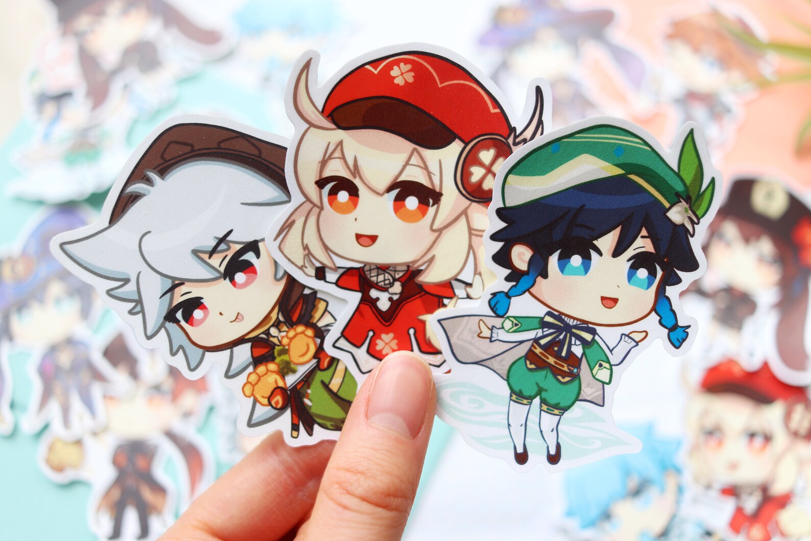 Genshin Impact Stickers - Monstadt Edition Cute, Chibi Characters ...
