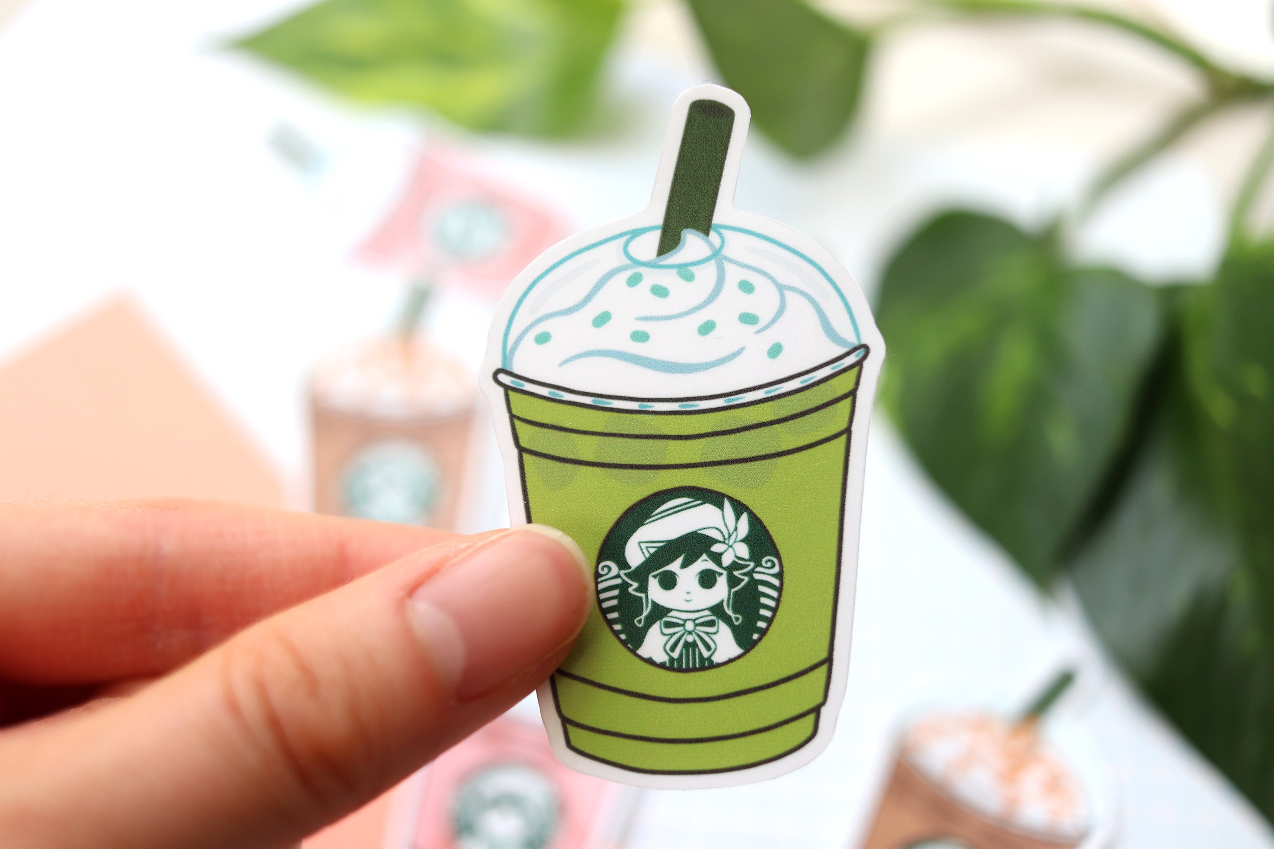 Cute Starbucks Inspired Genshin Impact Venti Drinks Stickers - Etsy ...