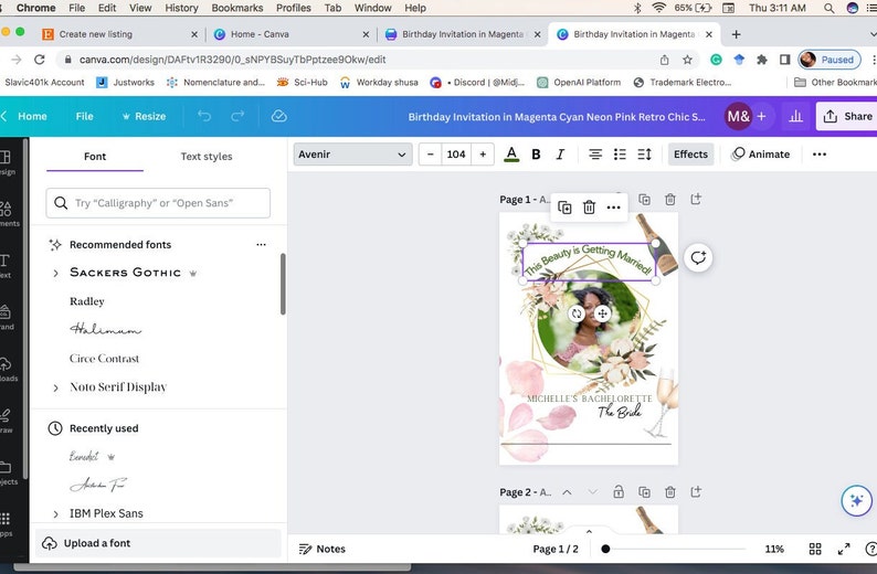 Beautiful MULTI-USE Digital Ultimate Invitation or Poster for Birthdays ...