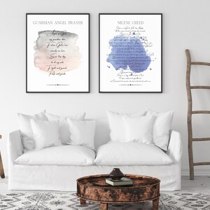 12 Catholic Prayer PRINTABLE Set | Minimal and Watercolor Designs | 8 ...