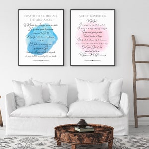 12 Catholic Prayer PRINTABLE Set | Minimal and Watercolor Designs | 8 ...