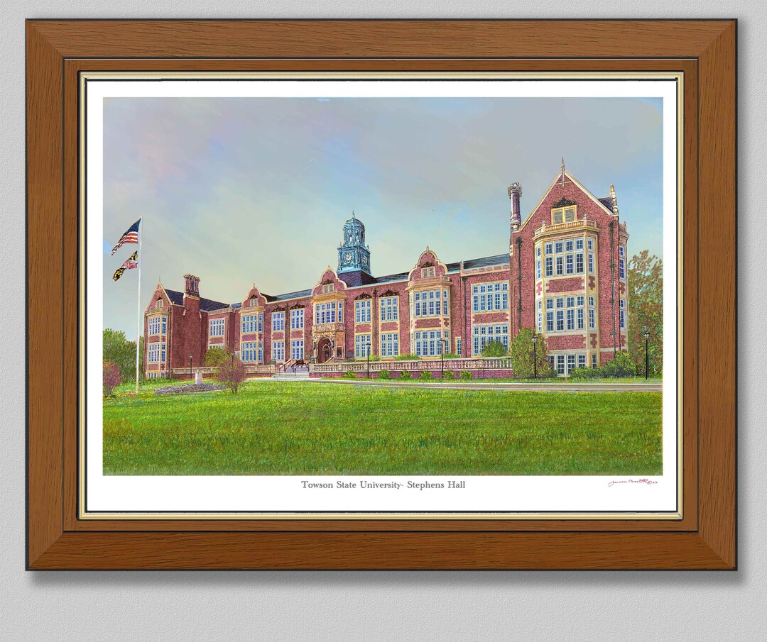 Towson State University Pen and Ink With Water Color Wall Decor Campus ...