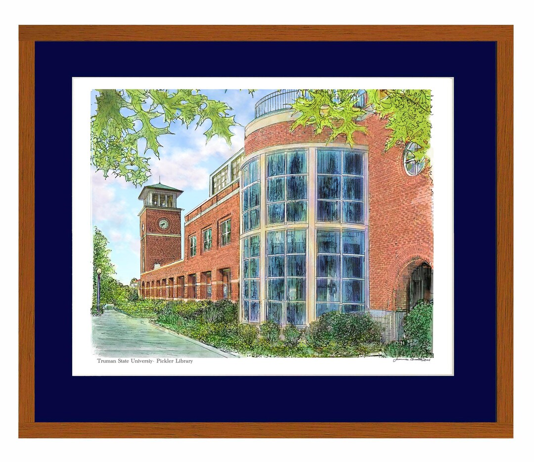 Truman State University Pickler Library Graphic Art Print Wall Decor ...