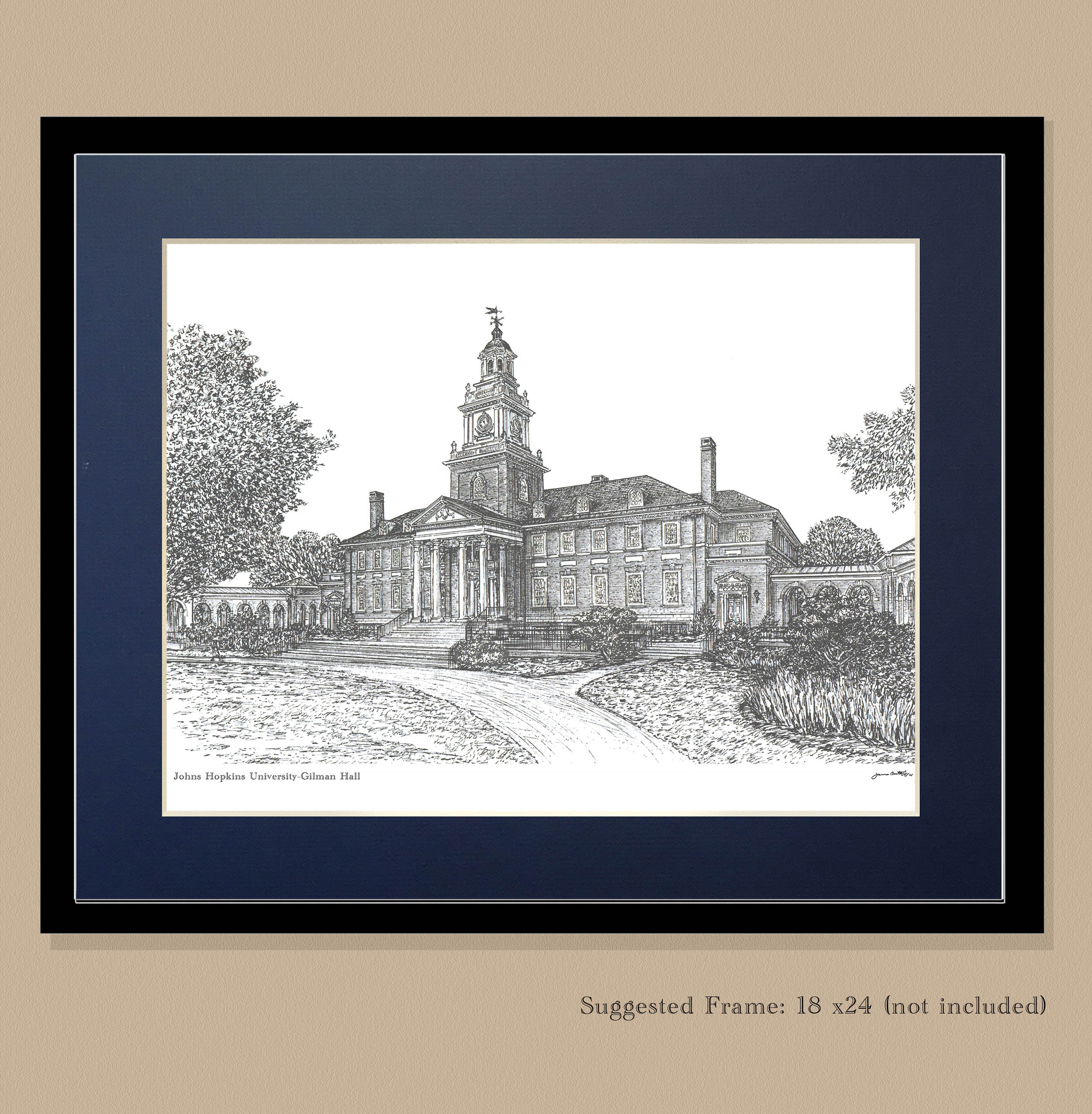 Johns Hopkins Iconic Building Gilman Hall at the Heart of the Homewood ...