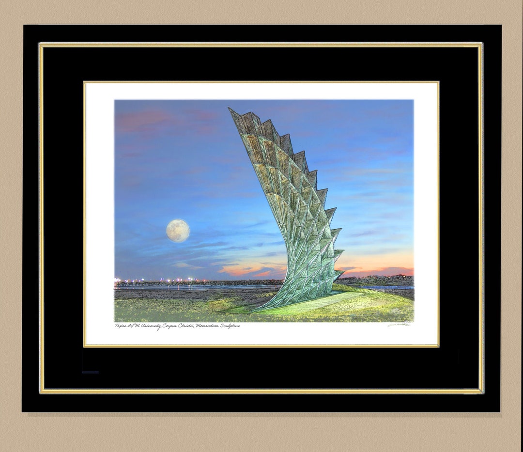 Texas A and M University Corpus Christi Momentum Sculpture Water Color ...