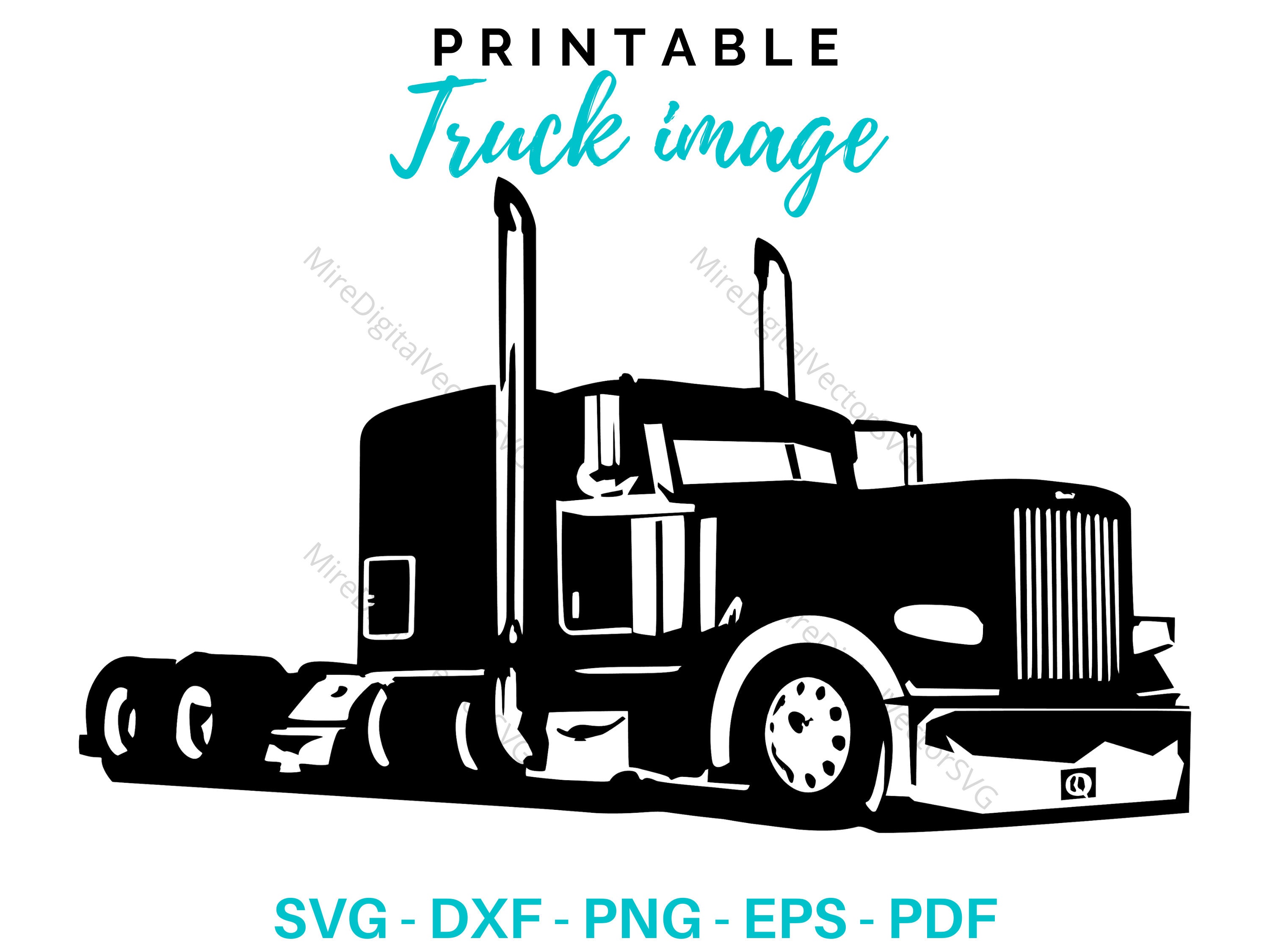 Truck Driver, Trucker Big Rigg 18 Wheeler Semi Tractor Trailer Cab ...