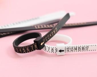 Ring Sizer, Adjustable Plastic Ring Size Finder - Etsy
