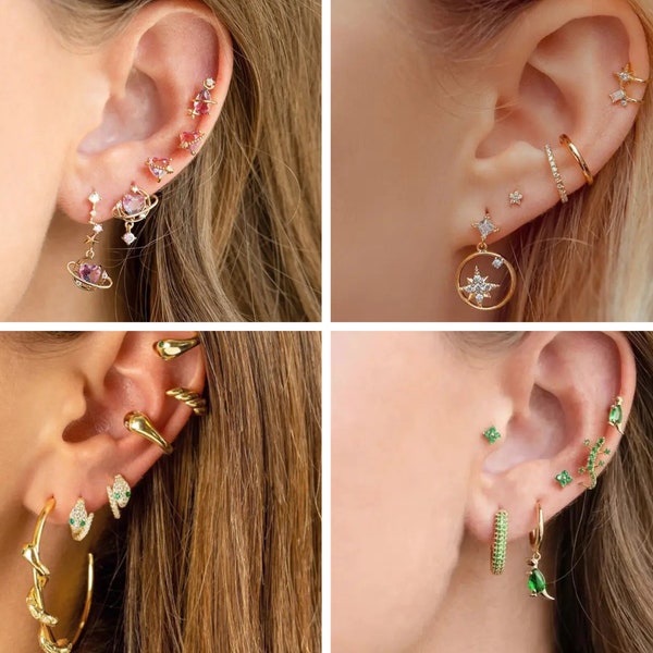 Green Earring - Etsy