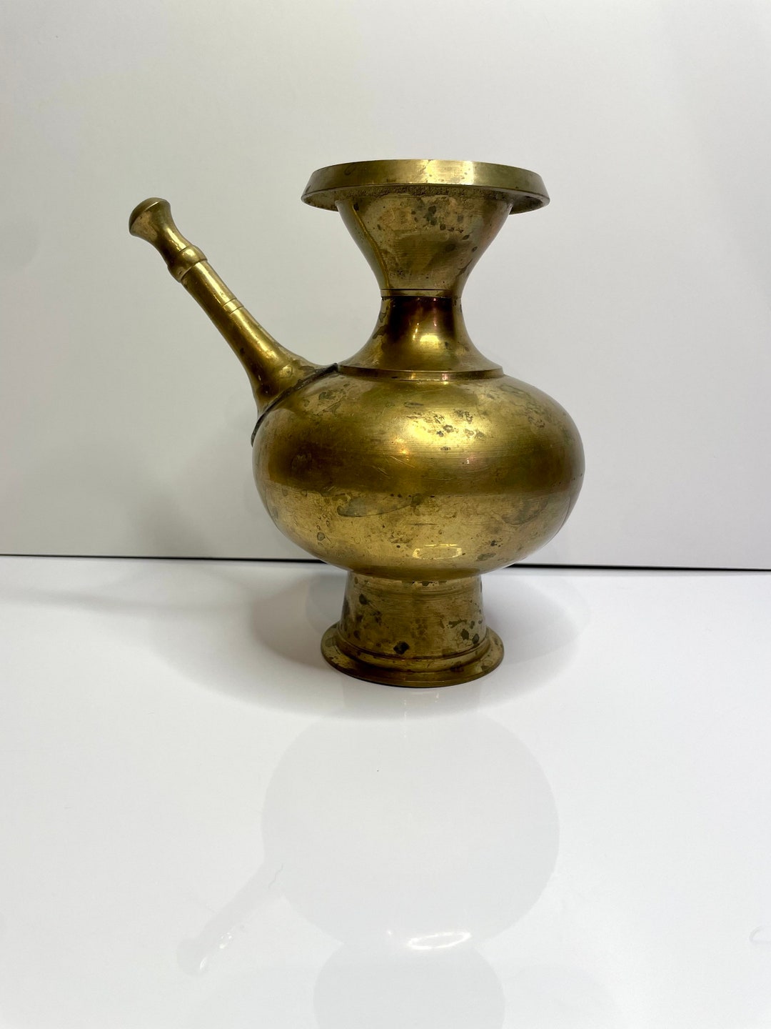Vintage Brass Holy Water Pitcher | Ceremonial Pitcher, Water Ewer Nepal ...