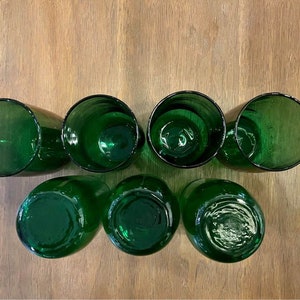 Set of 7 1970s Vintage Anchor Hocking Forest Green Roly Poly Glasses - Etsy