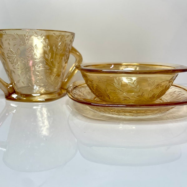 Floragold Depression Glass - Etsy