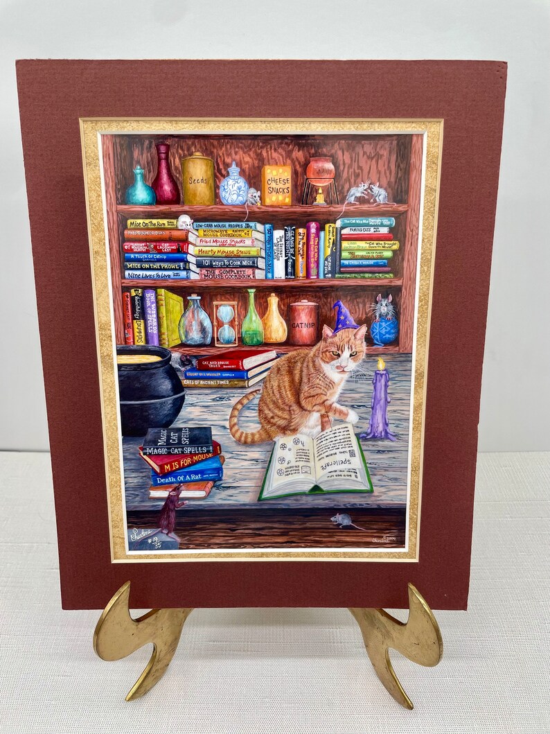 Magic Cat Spells Charlene Taylor D'alessio Artist-signed "merlin's ...