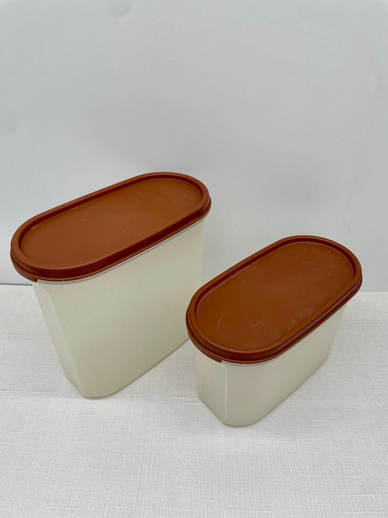 Vintage Tupperware Modular Mates With Brown Lids | 1606-26, 1641-24 ...