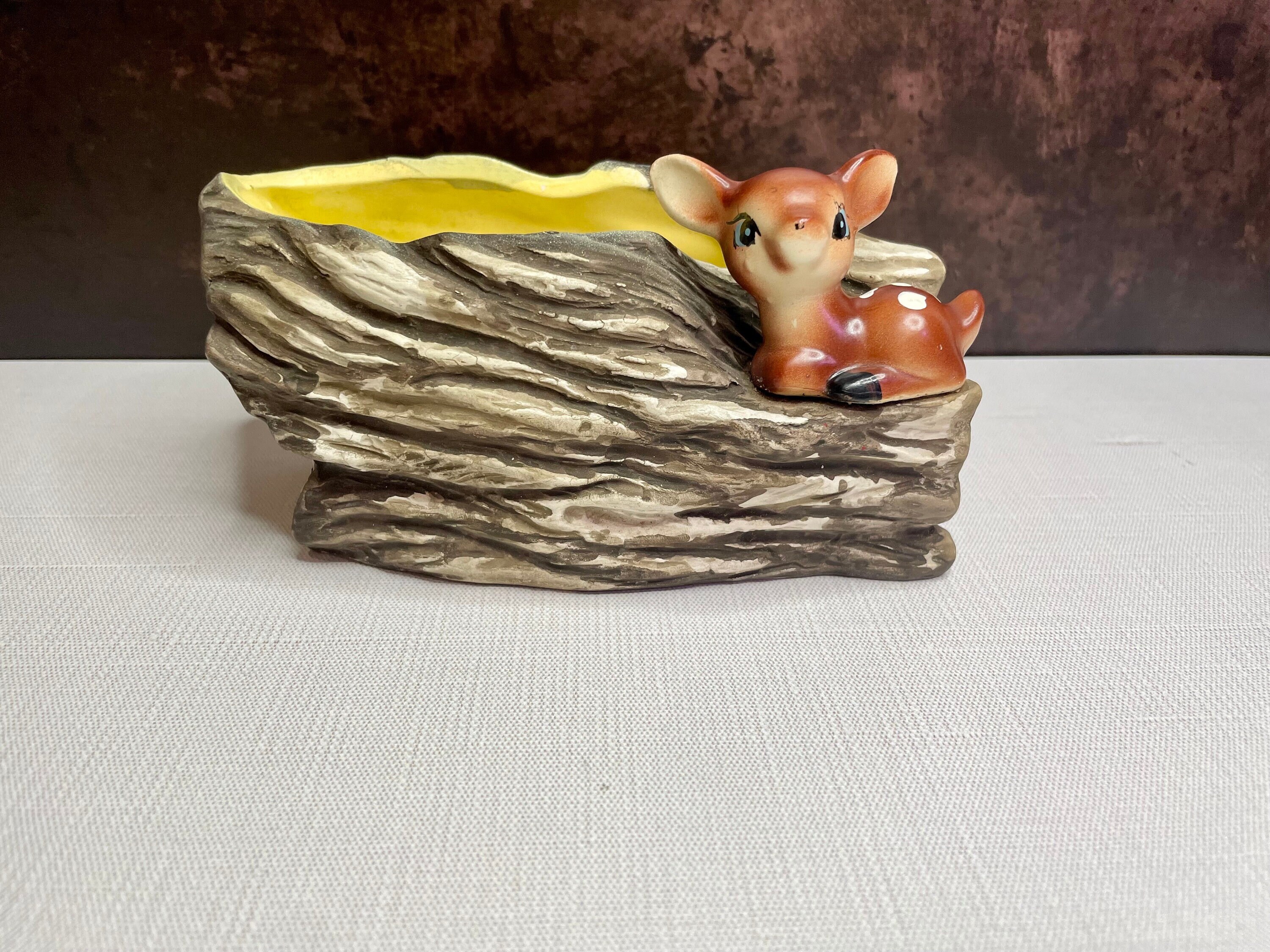 Vintage Enesco Deer Ceramic Cache Pot Succulent Planter - Etsy