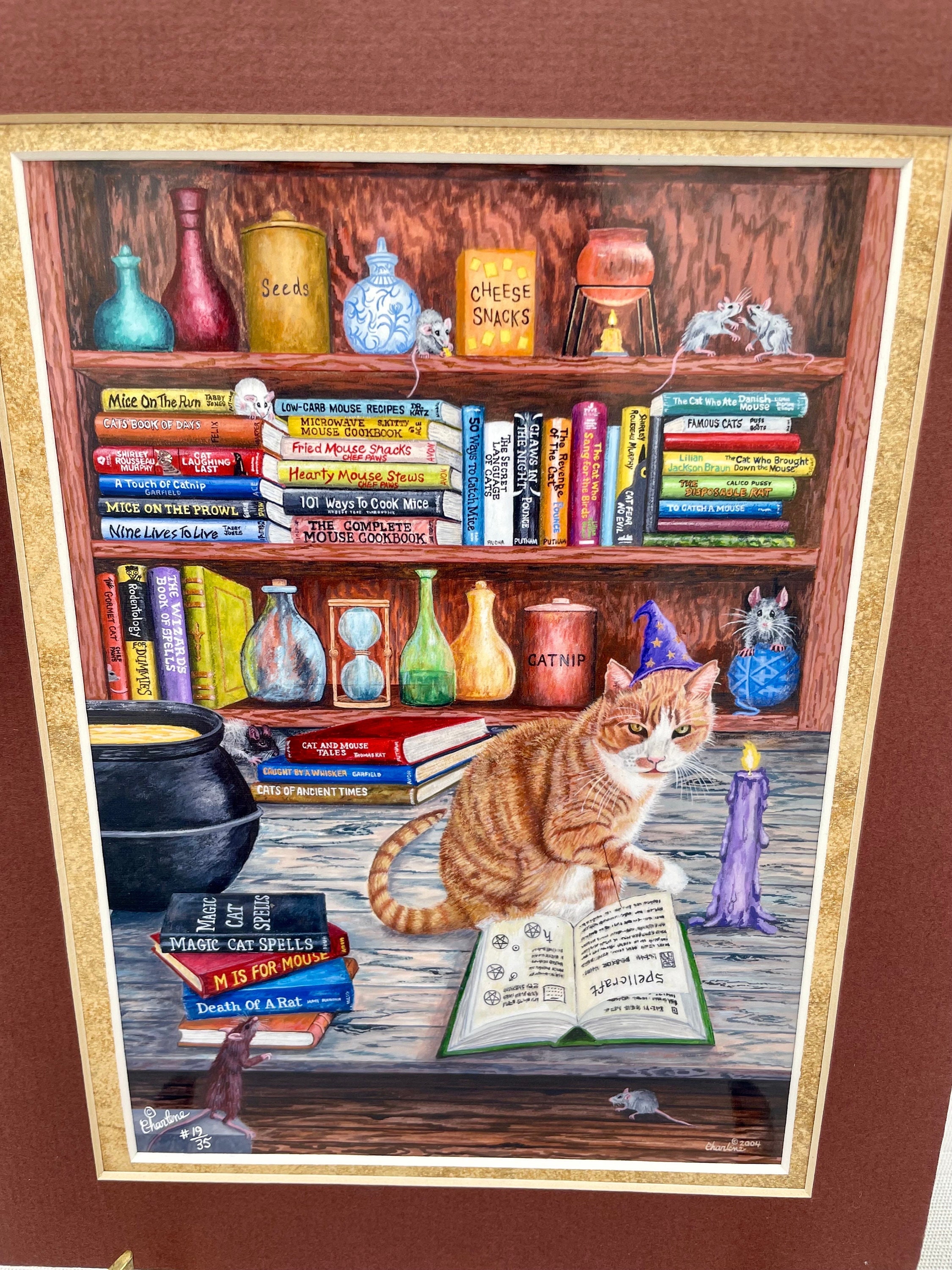 Magic Cat Spells Charlene Taylor D'alessio Artist-signed "merlin's ...