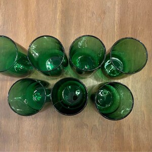 Set of 7 1970s Vintage Anchor Hocking Forest Green Roly Poly Glasses - Etsy