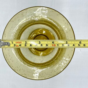Blenko Style Vintage Hurricane Bubble Glass Candle Holder, Vase | Amber ...