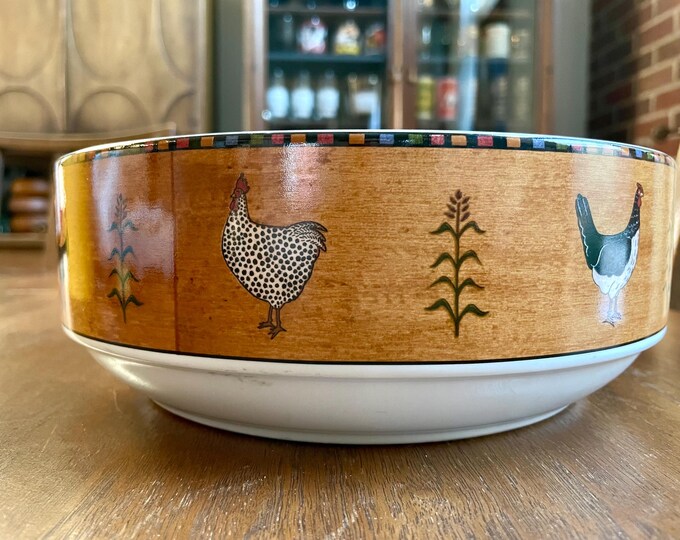 Vintage Warren Kimble by Sakura Country Quartet Large Ceramic Serving ...