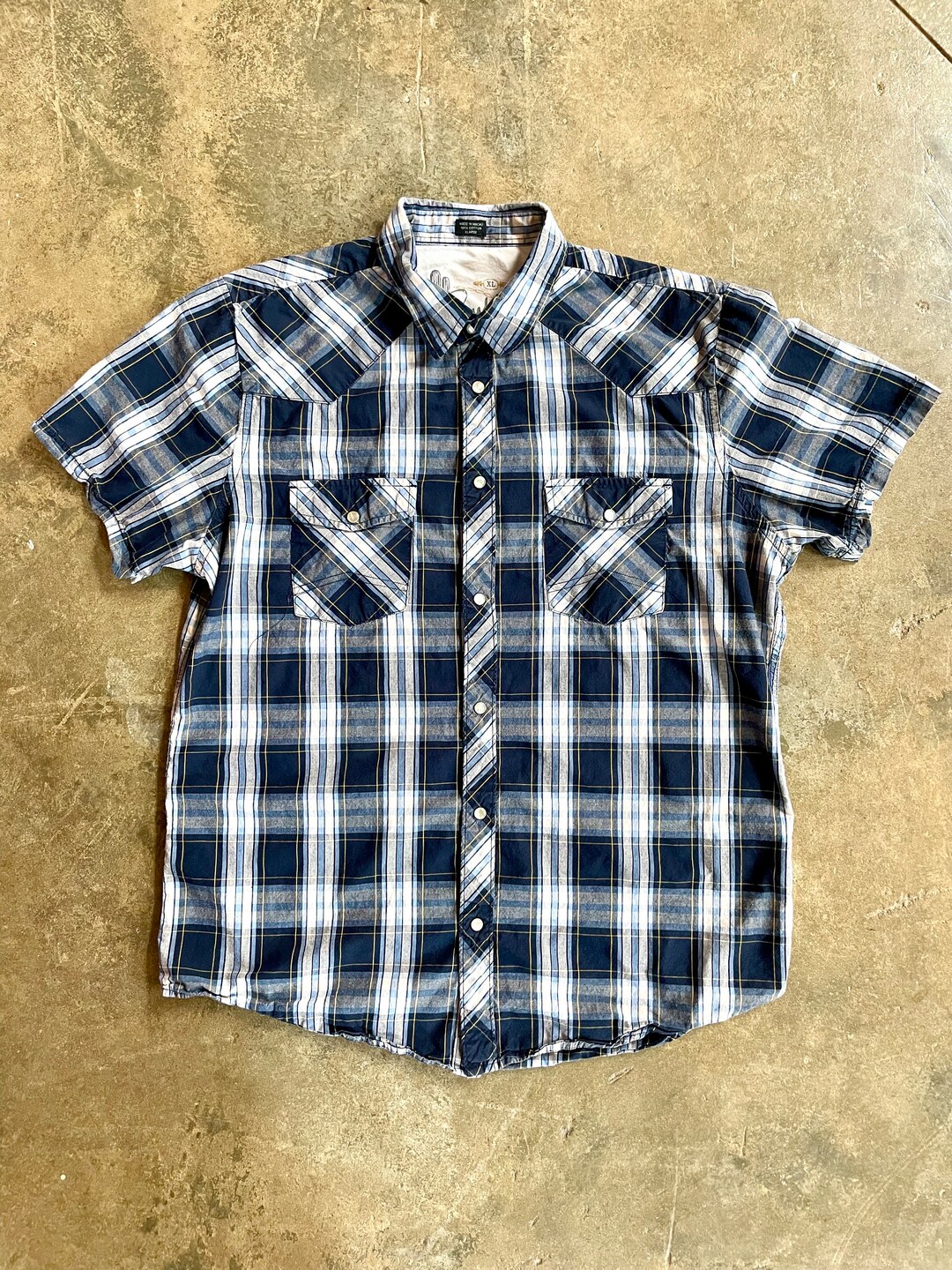 Men's Plaid Pearl Snap Short Sleeve Shirt | Bullhead Wild, Wild West ...