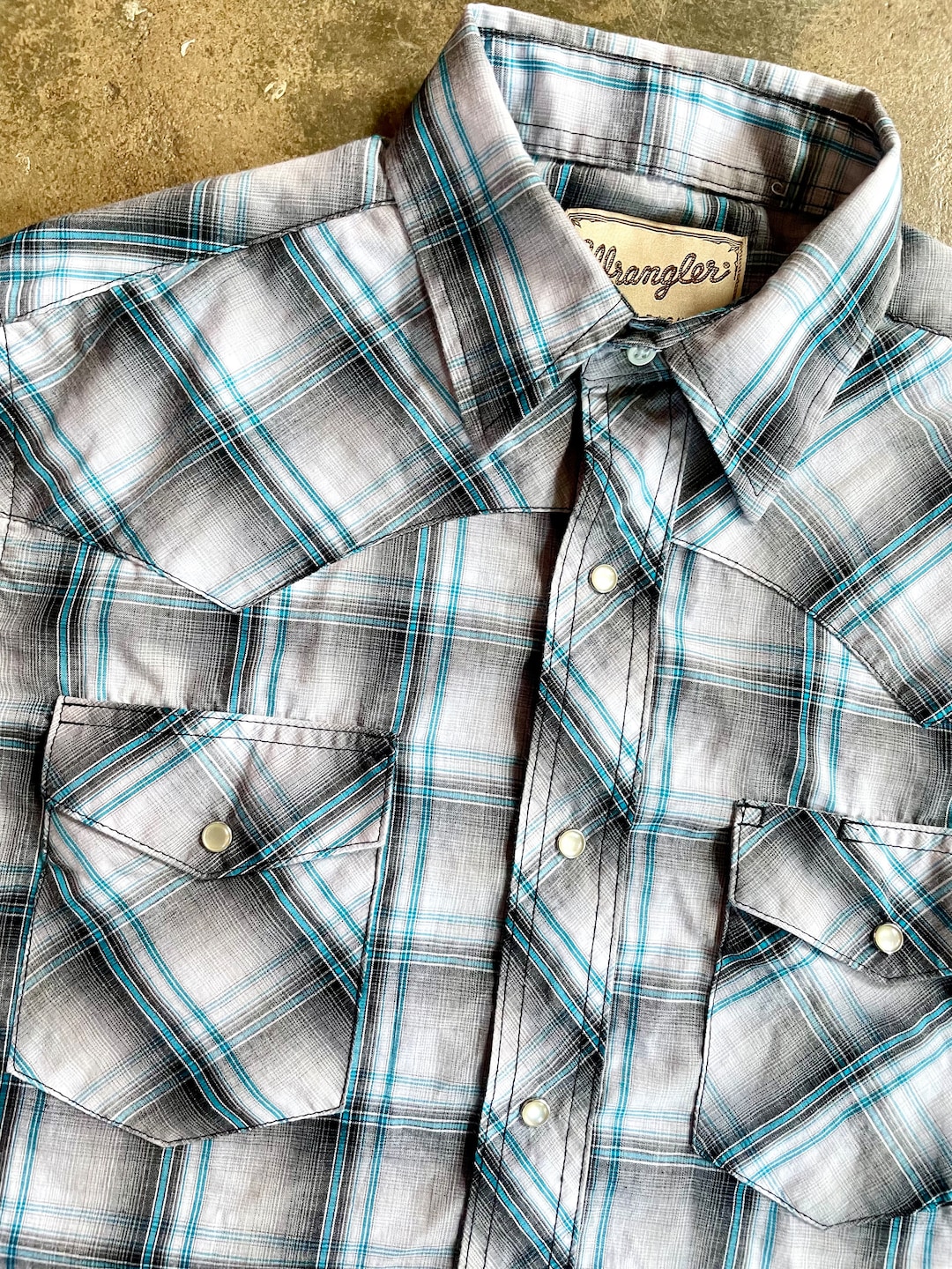 Men's Wrangler Western Fashion Snap Shirts Pearl Snap Long Sleeve Shirt ...