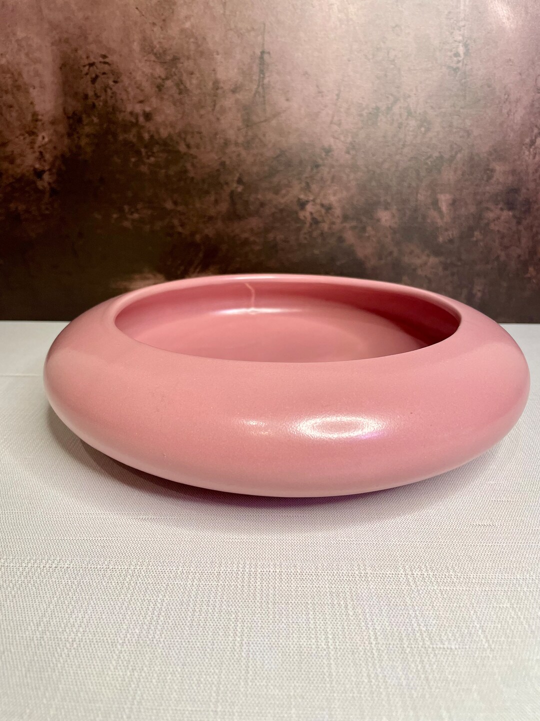 Vintage Haegar Shallow Pink Mauve Vase | Art Deco, USA Pottery - Etsy