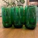 Set of 7 1970s Vintage Anchor Hocking Forest Green Roly Poly Glasses - Etsy