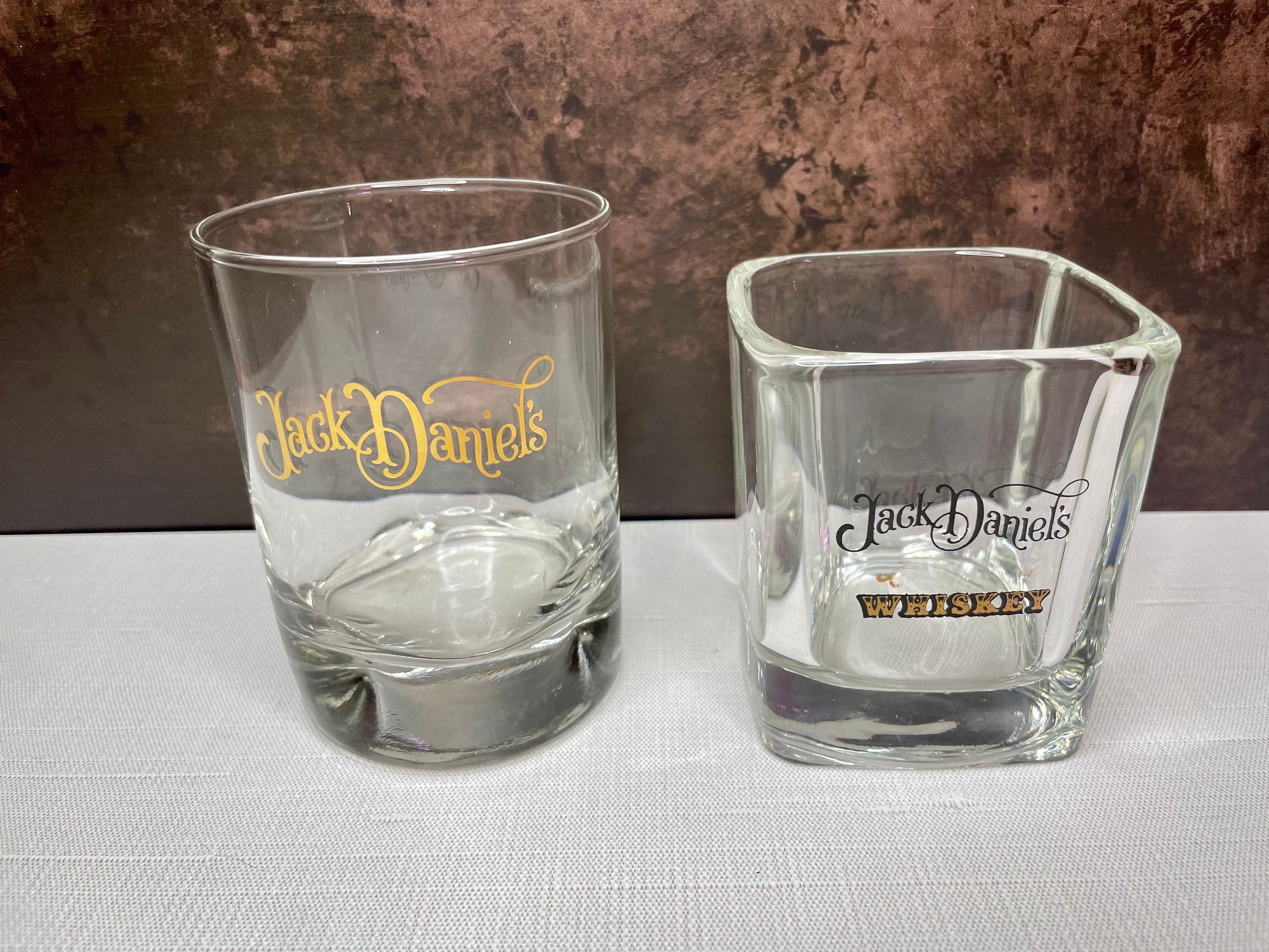 Pair of Jack Daniels Whiskey Old Fashioned Lowball Cocktail Glasses - Etsy