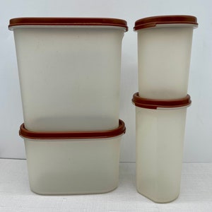 Vintage Tupperware Modular Mates With Brown Lids | 1606-26, 1641-24 ...