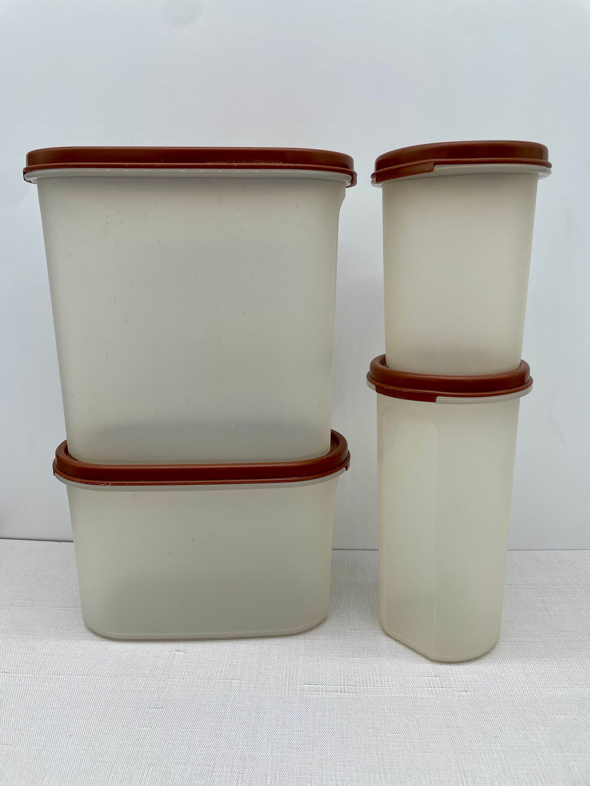 Vintage Tupperware Modular Mates With Brown Lids | 1606-26, 1641-24 ...