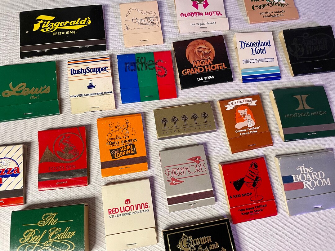 Cool Vintage Matches | Set of 10, 20 or 30 | | Hotels Bars Casinos ...