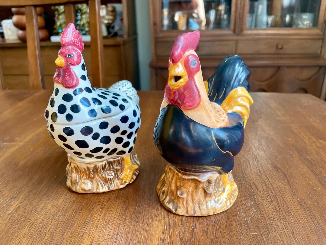 Vintage Warren Kimble Hand Painted Sugar and Creamer Set by Sakura ...