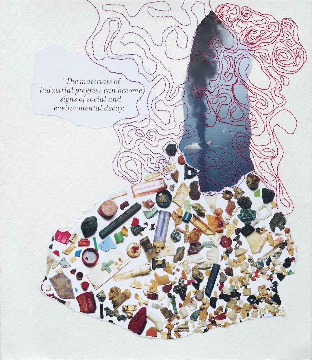 Stitched Collage Original Artwork Decay - Etsy