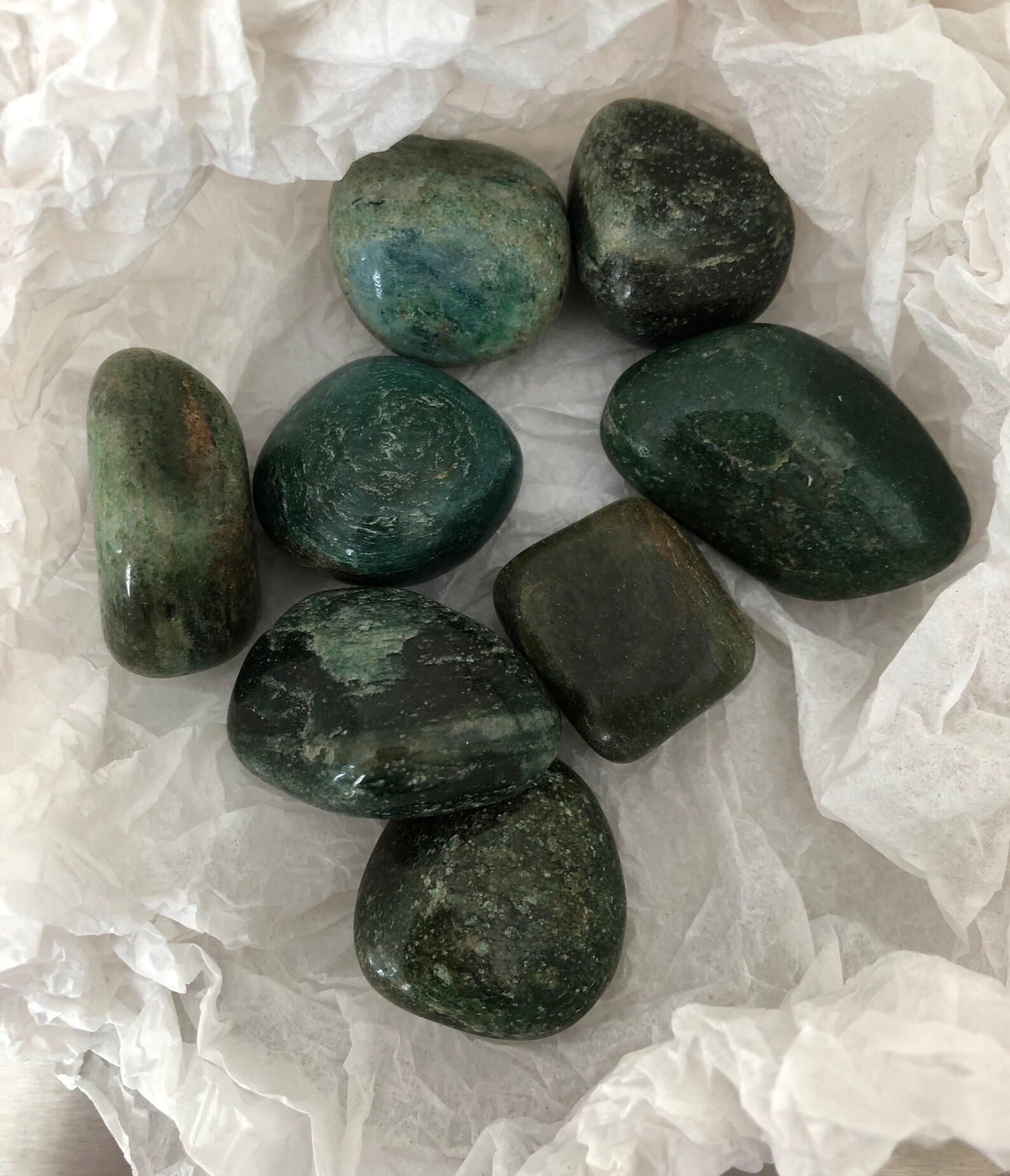 Aventurine Dark Green Tumbled Stone | Etsy