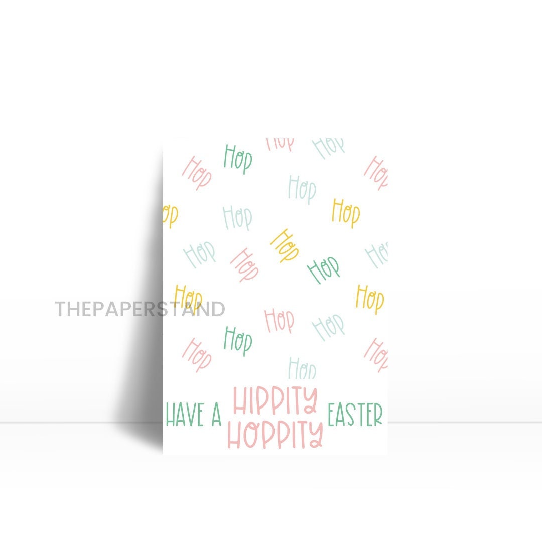 Have a Hippity Hoppity Easter Printable 3.5x 5 Cookie Card, Easter ...