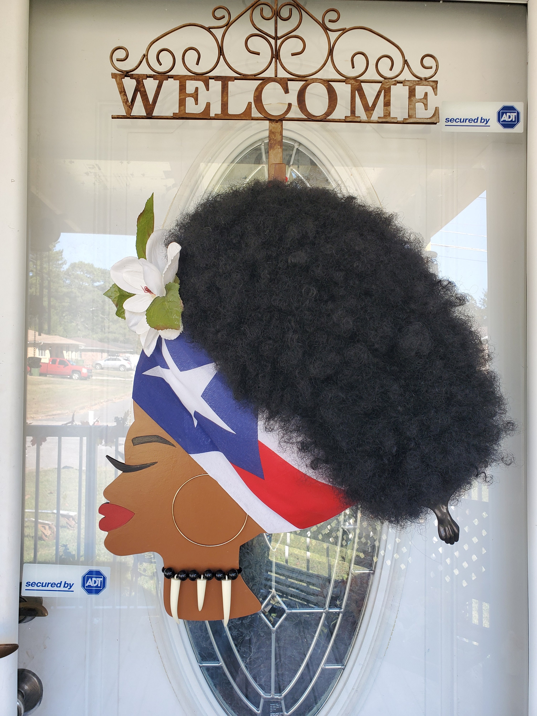 Puerto Rican Diva Wreath Boricua Afro-puerto Rican Diva - Etsy