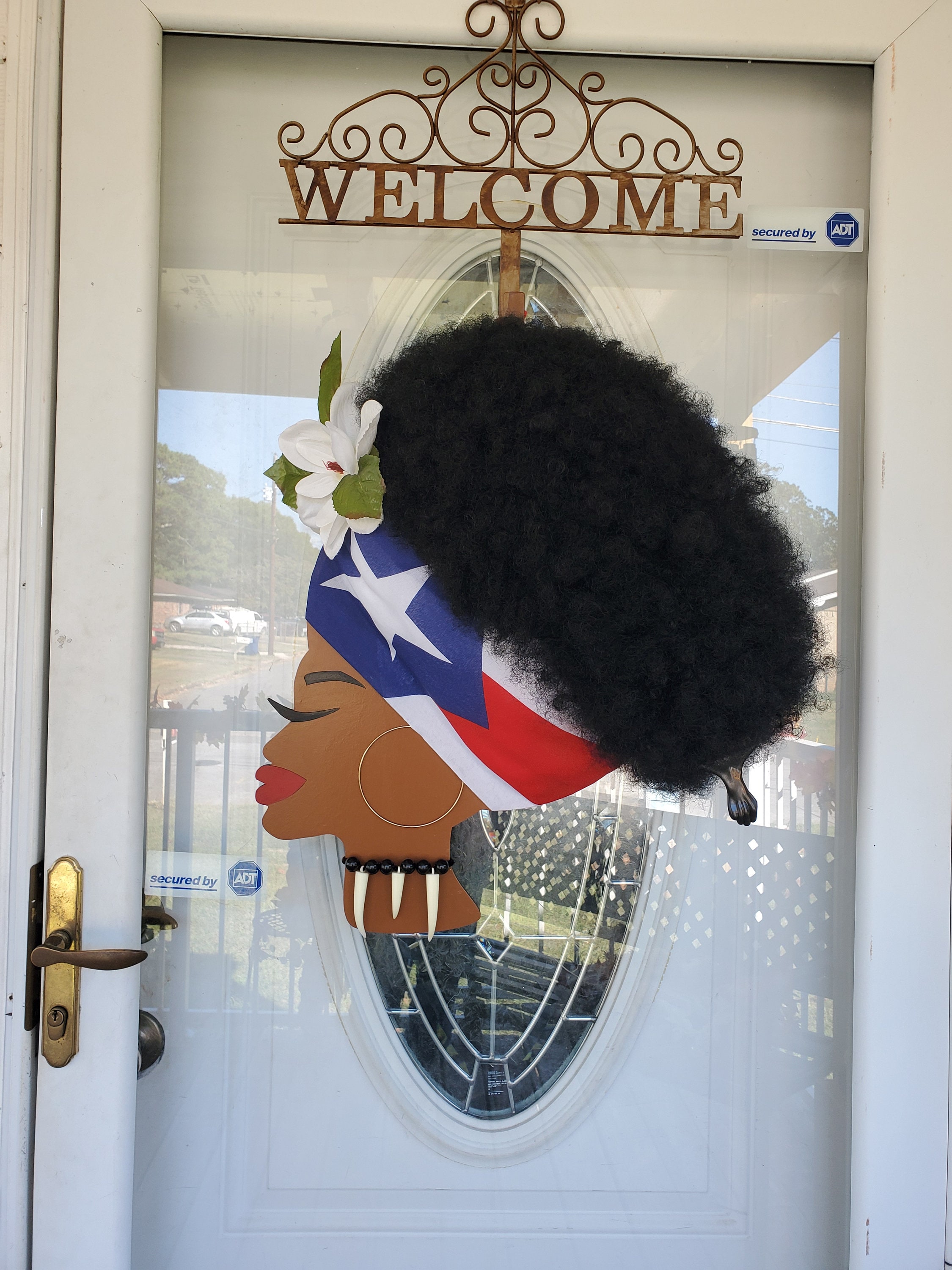 Puerto Rican Diva Wreath Boricua Afro-puerto Rican Diva - Etsy