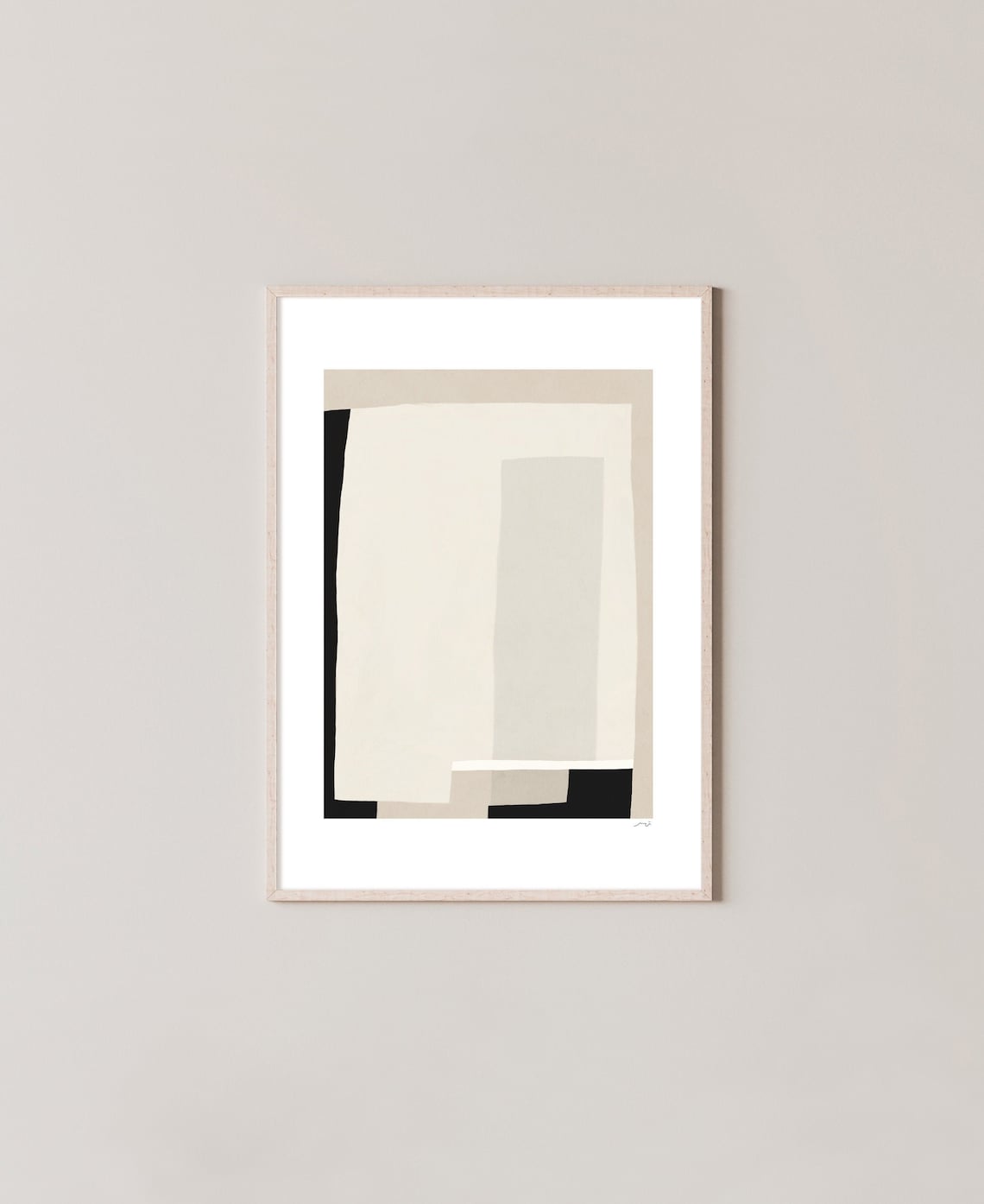 Neutral Wall Art, Neutral Abstract Print, Contemporary Art, Mid-century ...