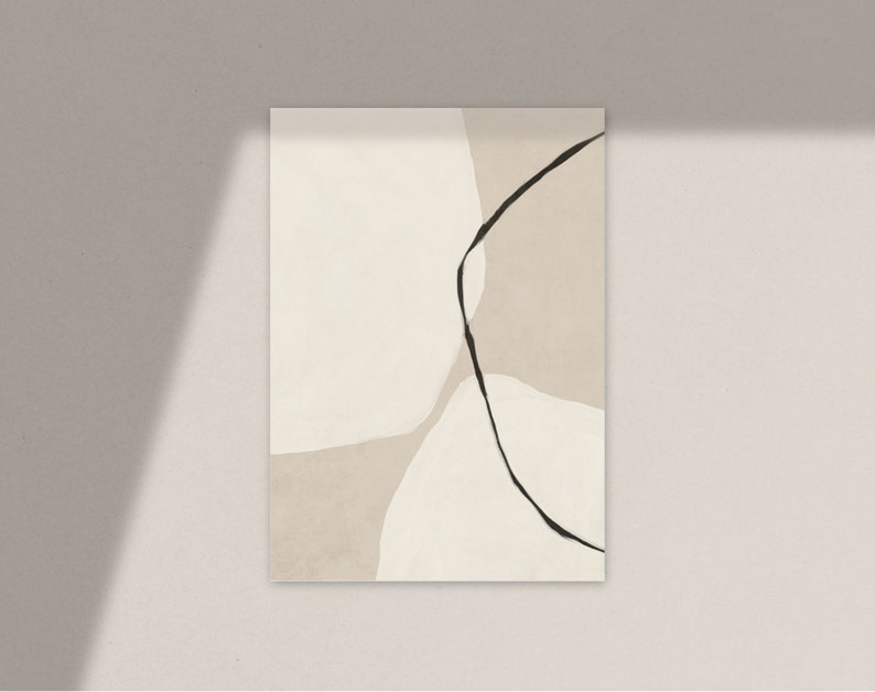 Neutral Abstract Prints Earth Tone Print Mid-century Modern - Etsy