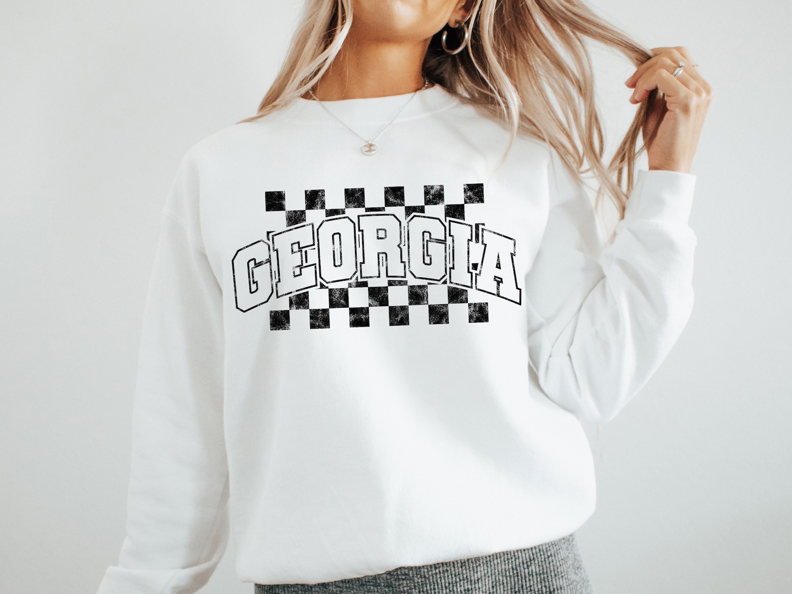 Retro Georgia Png Design for Sublimation or DTF, Checkered Georgia Png ...