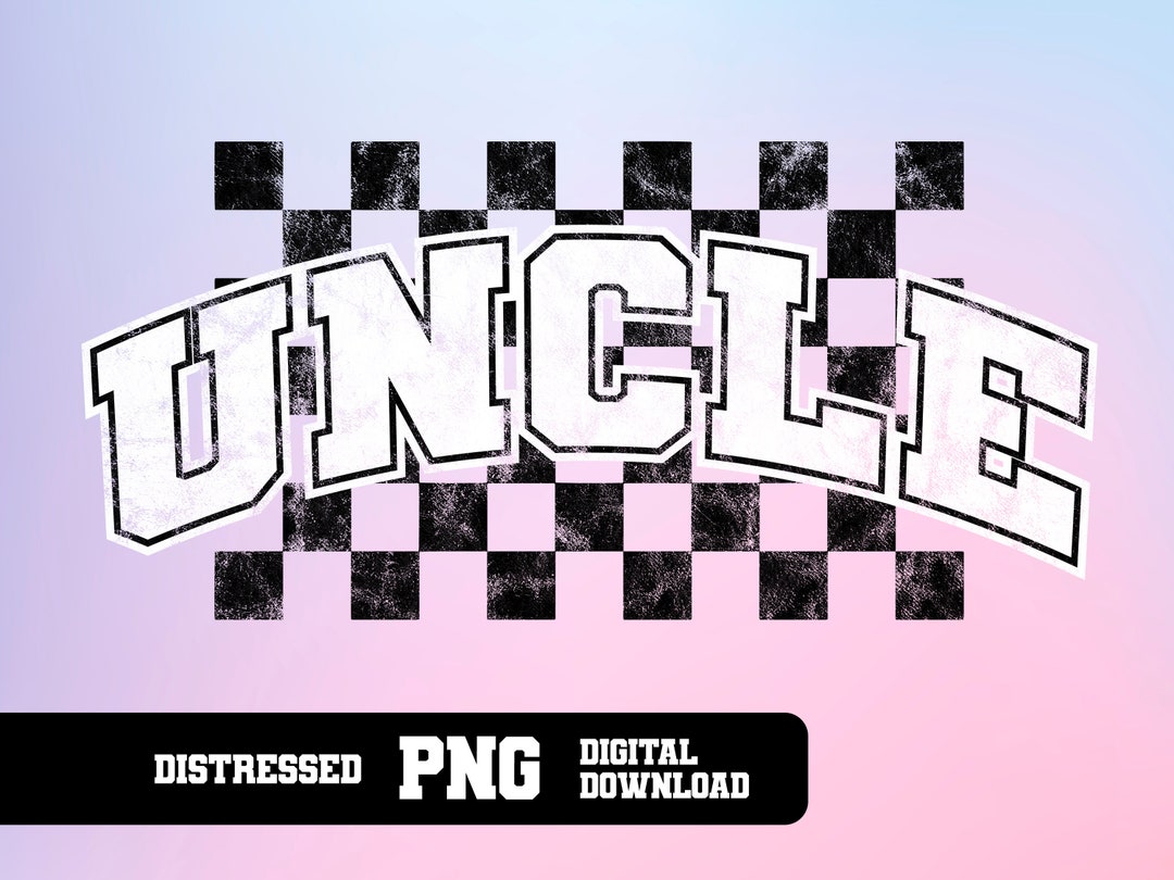Retro Uncle Png Design for Sublimation or DTF, Checkered Uncle Png ...