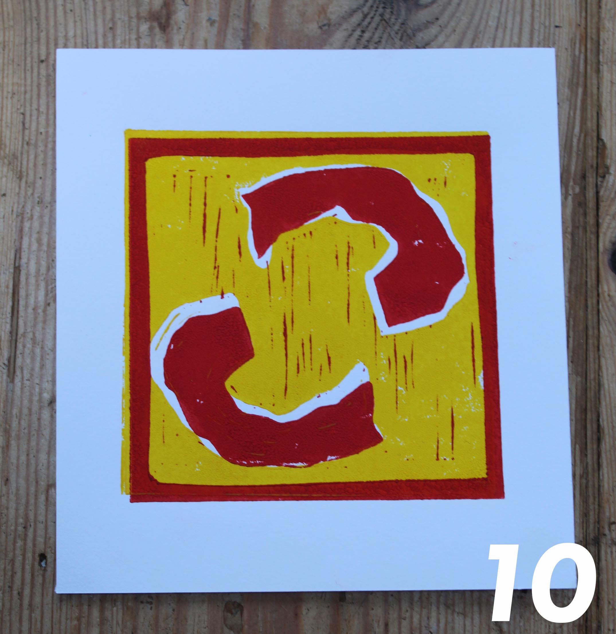 Original Hand Made Abstract Lino Print - Etsy UK